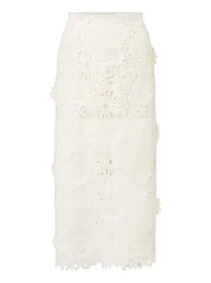Remain Birger Christensen Bridal Lace Pencil Skirt - White