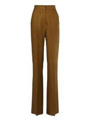 Max Mara Aversa High-rise Wide-leg Pants - Brown