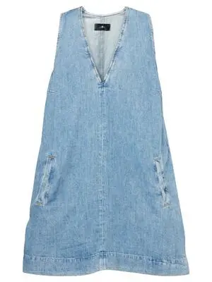 7 For All Mankind Denim Mini Dress - Blue