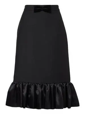 Valentino Garavani Crepe Couture Midi Skirt - Black