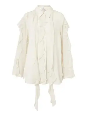 Dorothee Schumacher Ruffled Silk Shirt - White