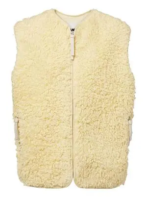 JIL SANDER Faux Fur Vest - Yellow