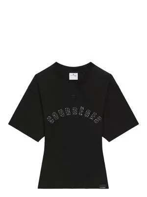 COURREGES Logo T-shirt - Black