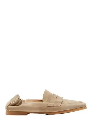La Canadienne La Canadienne Kitson Suede Penny Loafers Wheat
