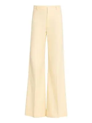 Chloé High-rise Flare Tailored Trousers - Straw Beige