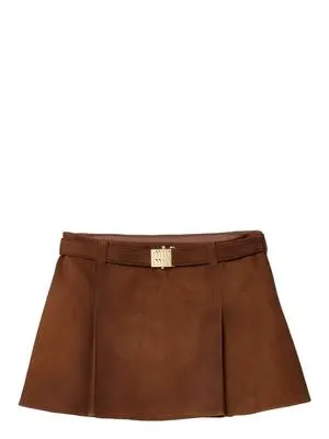 Miu Miu Suede Skirt - Brandy