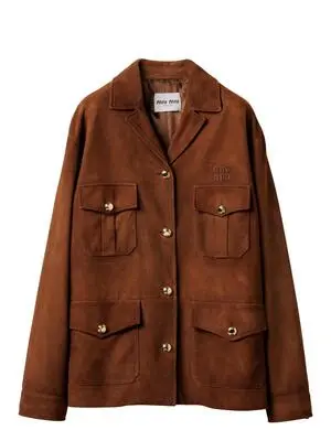 Miu Miu Suede Jacket - Brandy