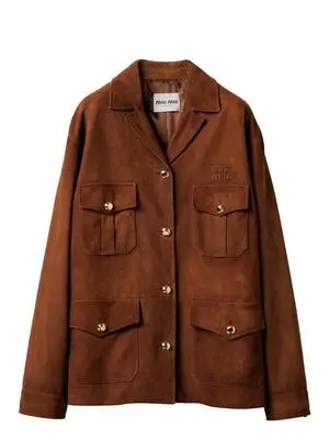 Miu Miu Suede Jacket - Brandy