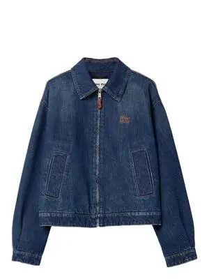 Miu Miu Denim Trucker Jacket - Navy