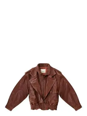Isabel Marant Aneli Leather Jacket - Terracotta