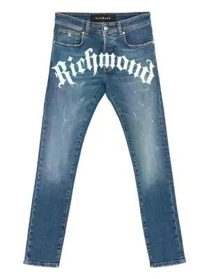 John Richmond Logo-print Jeans - Blue