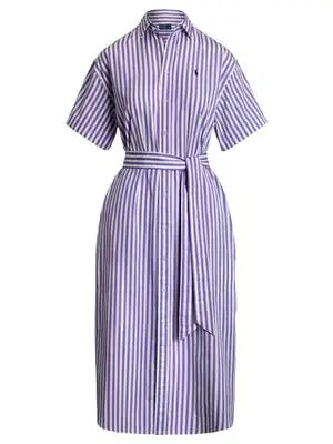 Polo Ralph Lauren Striped Shirtdress - Purple