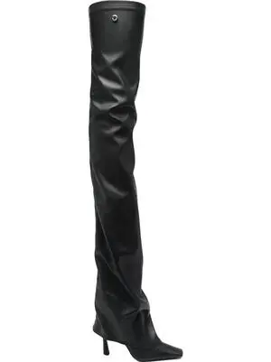 Attico 95mm Robin Over-the-knee Boots - Black