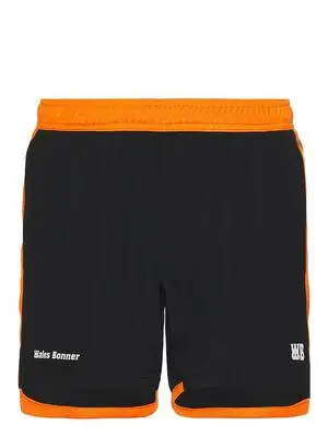 WALES BONNER Home Jersey Shorts - Black & Orange