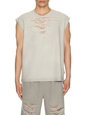 DIESEL® Diesel Sleeveless Distressed Sweater