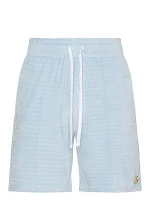 Casablanca Velour Pintuck Shorts - Blue