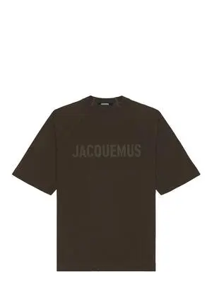 Jacquemus Le T-shirt Typo In Brown - Multi Brown