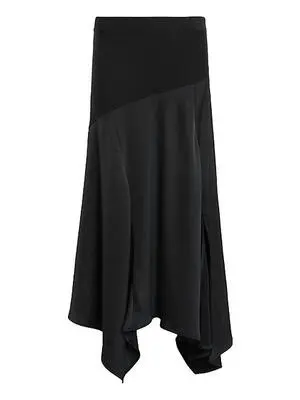 ALLSAINTS Pia Asymmetric-hem Satin Skirt - Black
