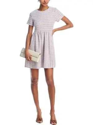 Aqua Tweed Dress - Rainbow