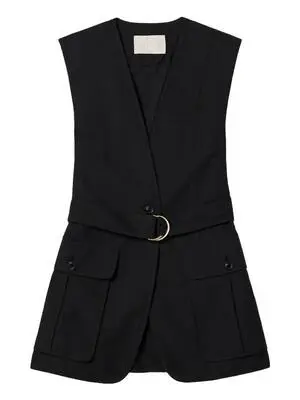 Ulla Johnson Twyla Belted Vest - Black