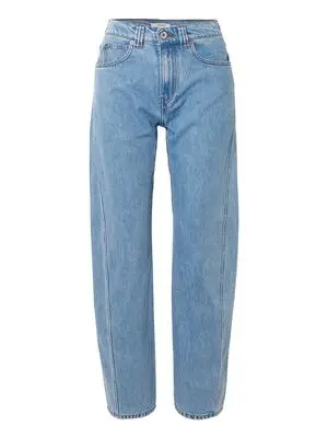 JW Anderson Twisted High-rise Tapered Jeans - Blue