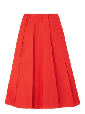 Altuzarra Dex Pleated Midi Skirt - Red