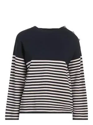 MAX MARA STUDIO Striped Knit Sweater - Blue