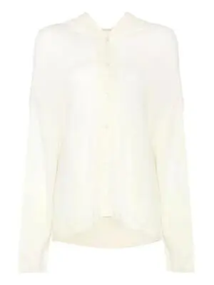 Comme Des Garçons Hooded Cardigan - White