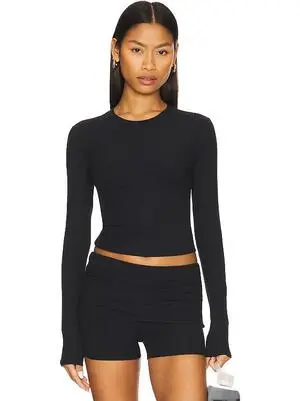 WELLBEING + BEINGWELL Leon Long Sleeve Top - Black