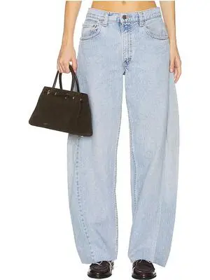 ALIGRACE Vintage Barrel Jeans - Blue