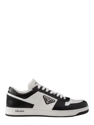 Prada Downtown Leather Sneakers White/black
