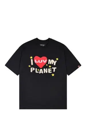 BROKEN PLANET Luv My Planet T-shirt - Midnight Black