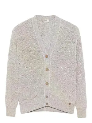 Herno Sequin-embellished Cardigan - Neutrals