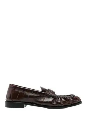 Saint Laurent Supple Loafers - Brown