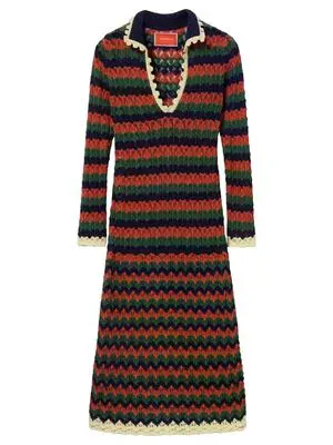 La DoubleJ Perry Knit Midi Dress - Orange