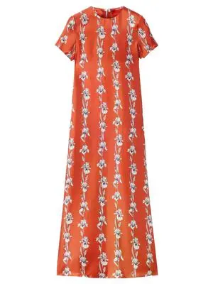 La DoubleJ Swing Midi Dress - Orange