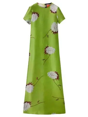La DoubleJ Swing Midi Dress - Green