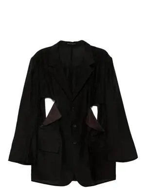 Yohji Yamamoto Cut-out Blazer - Black