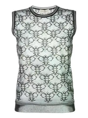 Emilio Pucci Sheer Logo Tank Top - Black