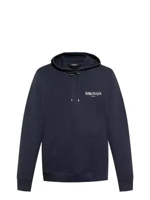 BALMAIN Logo-graphic Drawstring Hoodie
