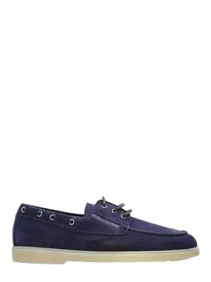 GIUSEPPE ZANOTTI Venice Suede Boat Shoes - Blue