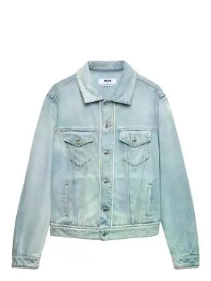 MSGM Seam-detail Denim Jacket - Blue