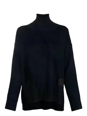 DONDUP Roll-neck Knitted Jumper - Blue
