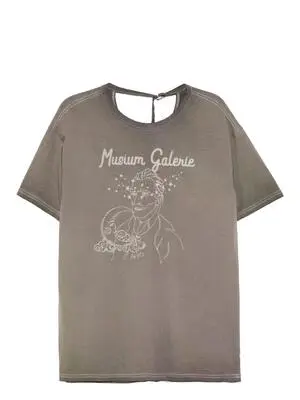 MUSIUM DIV. Embroidered T-shirt - Grey