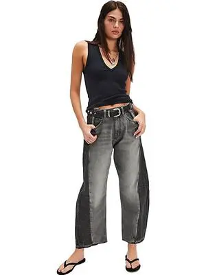 LEEM Lee Rider Low-Slung Barrel Jeans Greyed Out