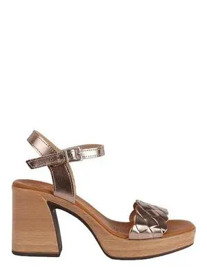 MENINA STEP Isabel Champagne Sandals - Metallic
