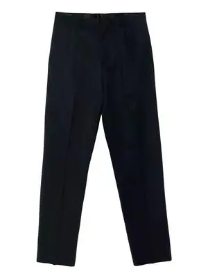 LARDINI Pleated Virgin-wool Trousers - Blue