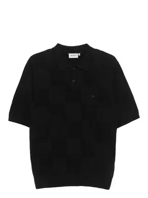 Carhartt Work In Progress Checker Polo Shirt - Black