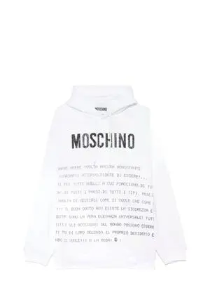 Moschino Text-print Hoodie - White