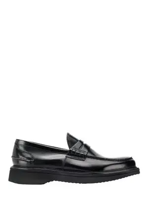 GREEN GEORGE Classic Slip-on Loafers - Black